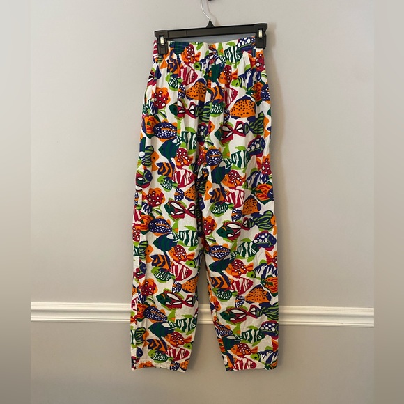 Technics | Pants & Jumpsuits | Vintage Colorful Fish Pattern High Rise ...
